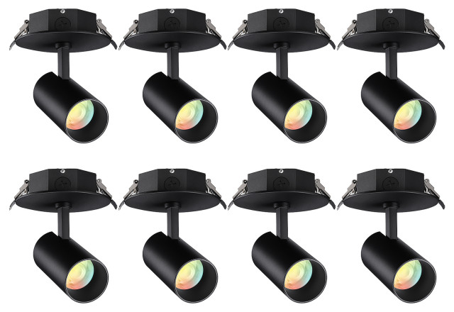 8 Pack 4" LED Recessed Spotlight Dimmable, 27K/3K/35K/4K/5K Selectable ...