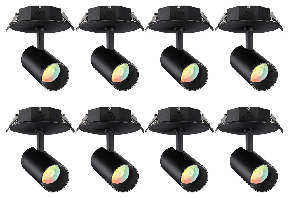 8 Pack 4" LED Recessed Spotlight Dimmable, 27K/3K/35K/4K/5K Selectable ...