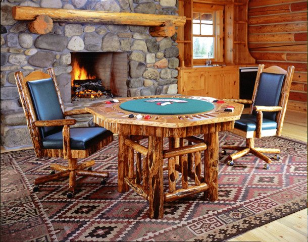 Rustic 2 in 1 Poker Table - Rustic - Other - by drawknife billards