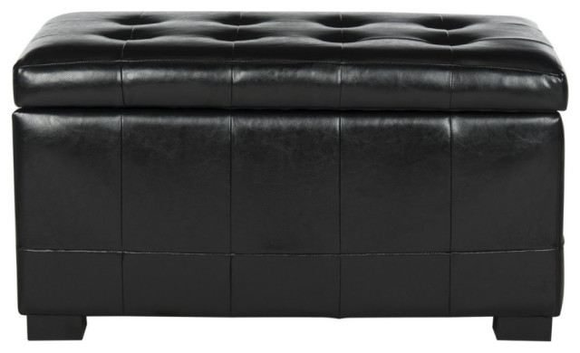 Barron Small Storage Bench Black - Transitional - Accent And Storage ...