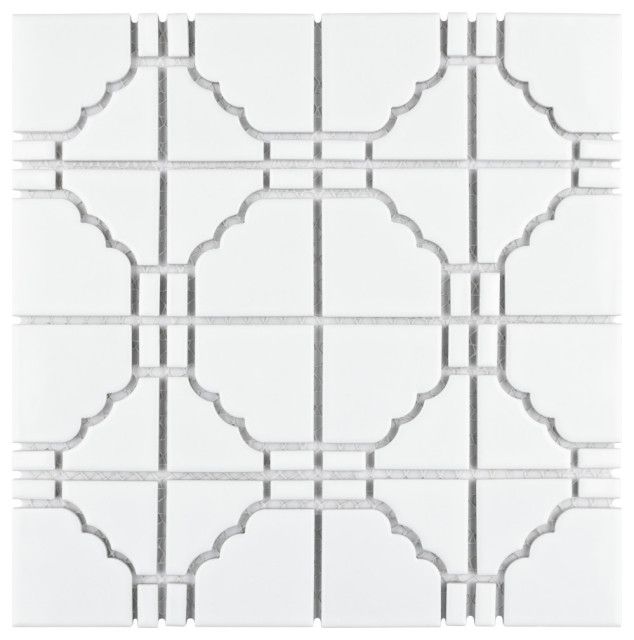 Osaka Porcelain Mosaic Floor and Wall Tile - Traditional - Mosaic Tile ...