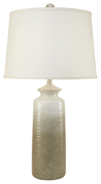 Tall Slender Gray Fade Pottery Table Lamp - Modern - Table Lamps - by ...