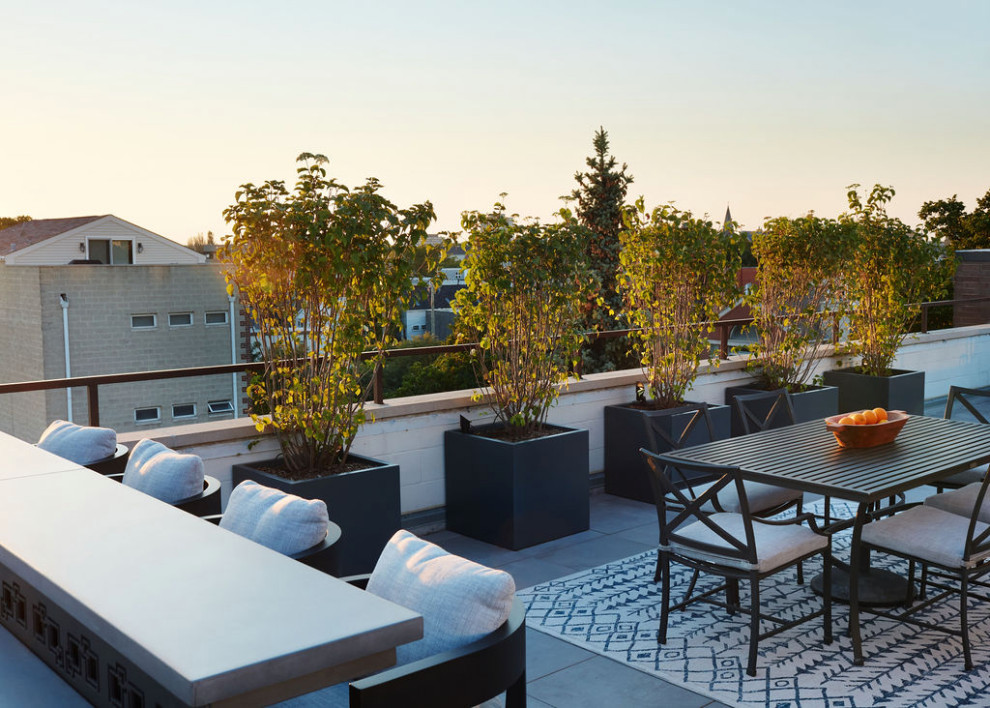 West Town Contemporary Rooftop Patio & Lounge - Deck - Chicago - by ...