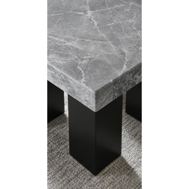 Camila Gray Square Marble Counter Height Table - Contemporary - Dining ...