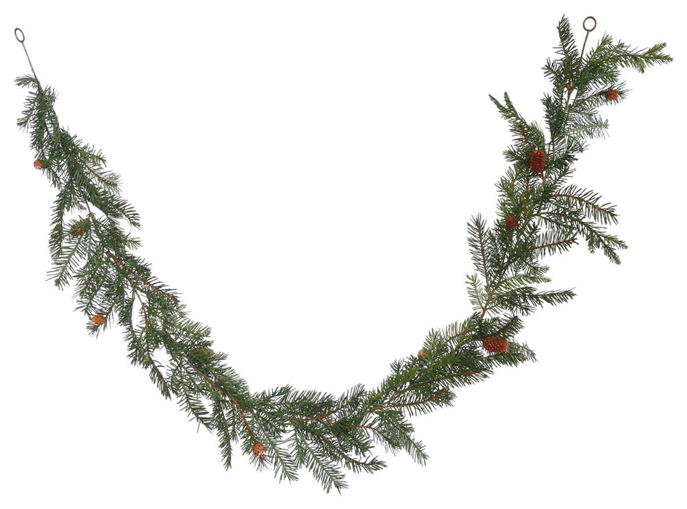 Vickerman 6' Douglas Fir Garland With Cones - Traditional - Wreaths And ...