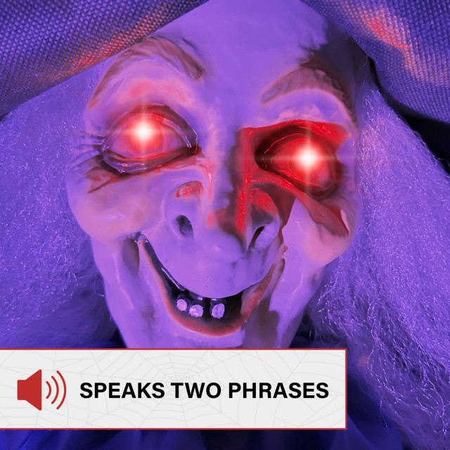 Lifesize Animatronic Witch, Lights and Sound - Traditional - Holiday ...