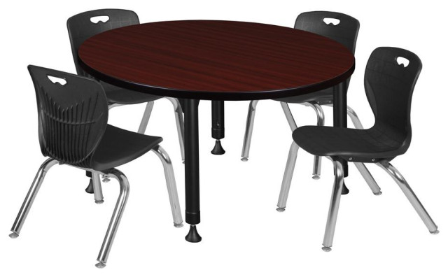 Round Height Adjustable Classroom Table - Contemporary - Kids Tables ...