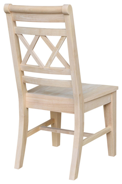 Canyon Collection Set of Two Double X- Back Chairs - Transitional ...