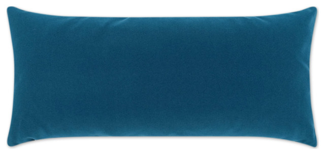 Outdoor Sundance Lumbar Pillow - Peacock, 12" x 24" - Contemporary ...