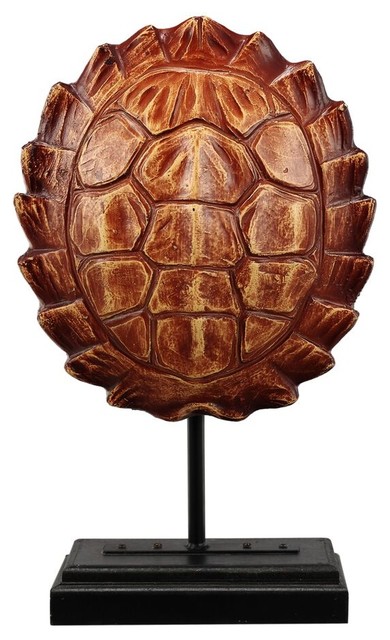 Magnesia Tortoise Shell On Stand, Brown and Black - Beach Style ...