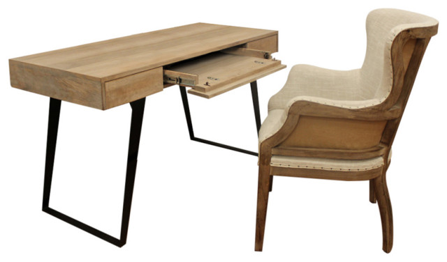 2-Piece Office Set With Sloane 3-Drawer Desk and Phelps Natural ...