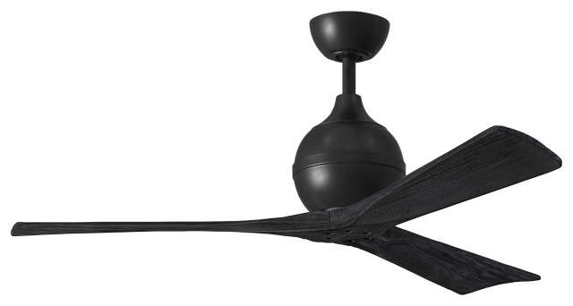Irene-3, Ceiling Fan, Matte Black Finish/Matte Black Blades ...