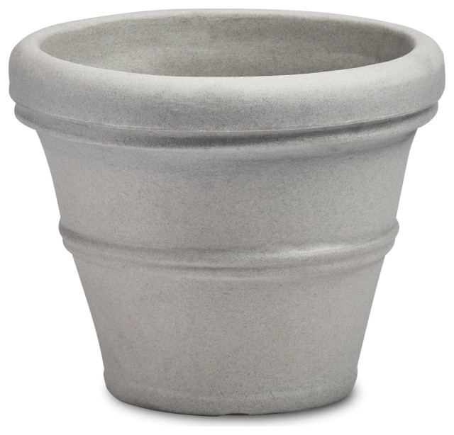 Crescent Garden Brunello Classic Rolled-Rim Planter 16 (Weathered ...