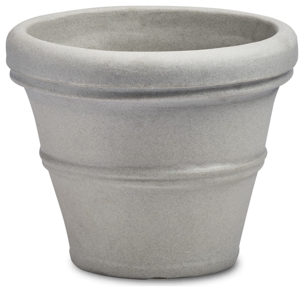 Crescent Garden Brunello Classic Rolled-Rim Planter 16 (Weathered ...