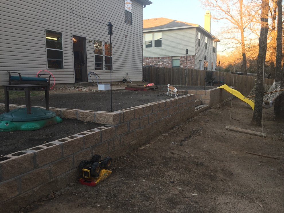 Area Behind Retaining Wall