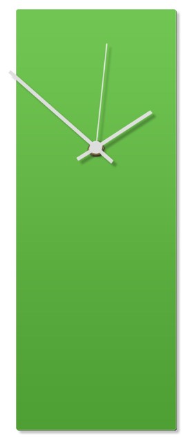 Contemporary Clock 'Greenout White Clock' Artisan-Made Green Kitchen ...