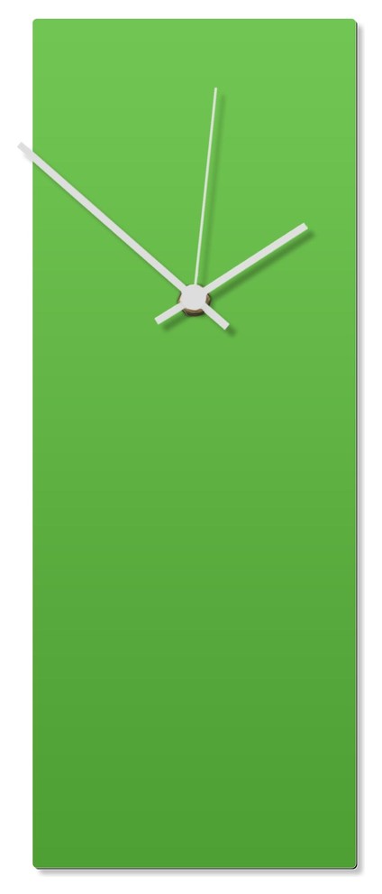 Contemporary Clock 'Greenout White Clock' Artisan-Made Green Kitchen ...