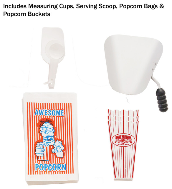 Popcorn Machine With Cart Carnival 8oz Popper With Stainless-Steel ...