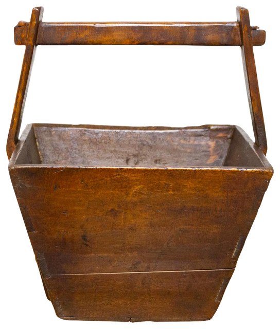 Traditional Asian Wooden Basket - Asian - Baskets - by De-cor | Houzz