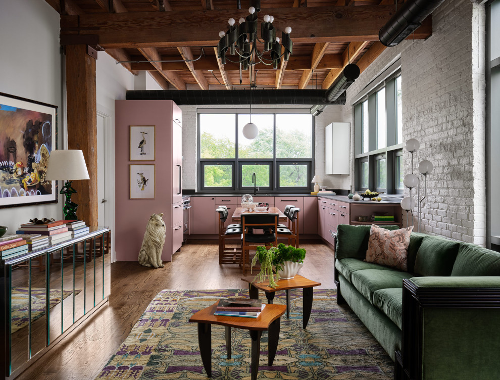 Colorful Condo Remodel - Eclectic - Living Room - Chicago - by Sarah ...