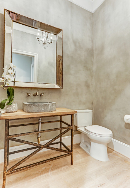Reclaimed Brick Modern French Country - French Country - Powder Room ...