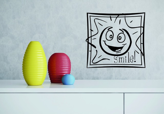 Decal, Smiling Sun, 20x20", 20X20 - Contemporary - Wall Decals - by ...