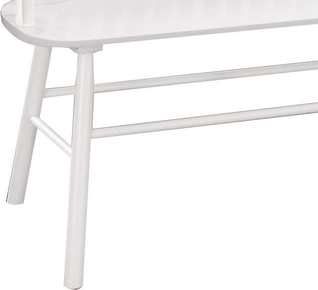 Benzara BM215324 Curved Design Spindle Back Bench With Splayed Legs ...