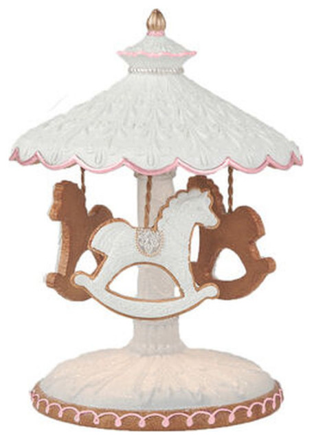 December Diamonds Gingerbread Village Gingerbread Carousel With Music ...