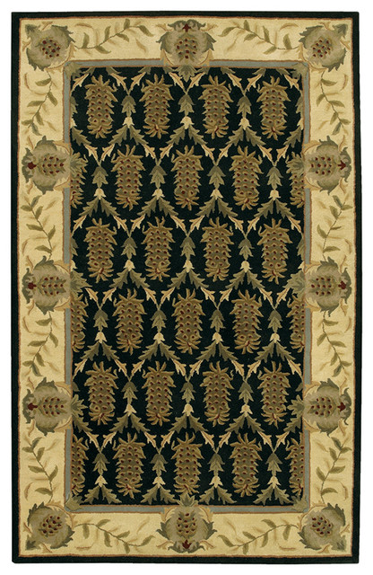 Chandra Verona Ver602 Rug, Black/Gold/Brown/Green, 2'5" x 7'5" Runner ...