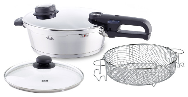 Fissler 4 Pc 4.2qt Vitavit Premium Pressure Cooker Skillet Set ...
