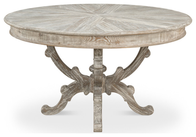 Traditional Round Greyed Dining Table - French Country - Dining Tables ...