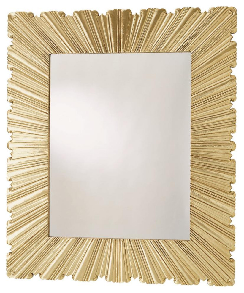 Linenfold Large Brass Mirror - Contemporary - Wall Mirrors - by ...