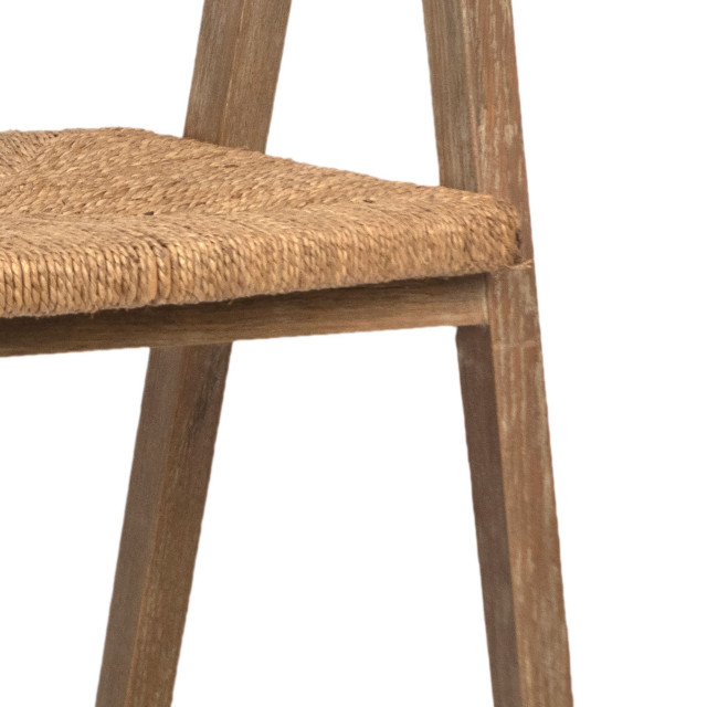 Rylee Natural Oak Curved Back Dining Arm Chair With Woven Seagrass Seat ...