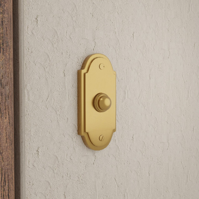 Colonial Brass Door Bell 4" Traditional Push Button Long Lasting ...