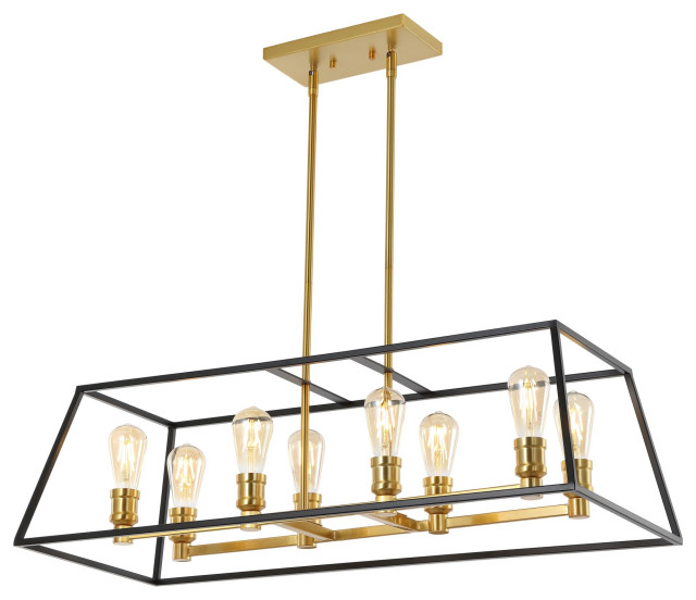 JONATHAN Y Lighting JYL6511 Liane 8 Light 35"W LED Linear ...