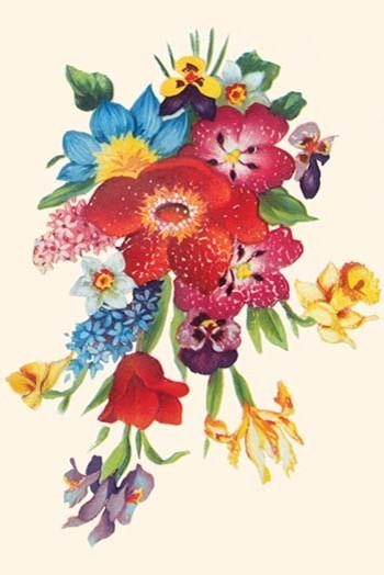 Fancy Flower Arrangement, 12" x 18" - Prints And Posters - by ...