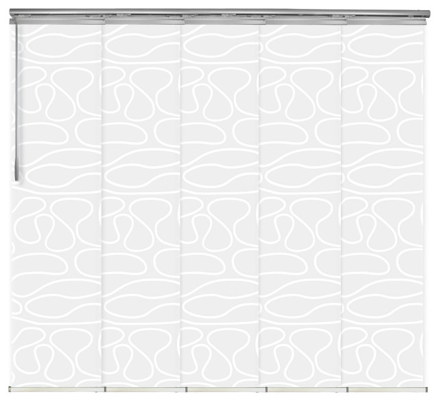 Calisto 5-Panel Track Extendable Vertical Blinds 58-110"W, 91.4" H ...