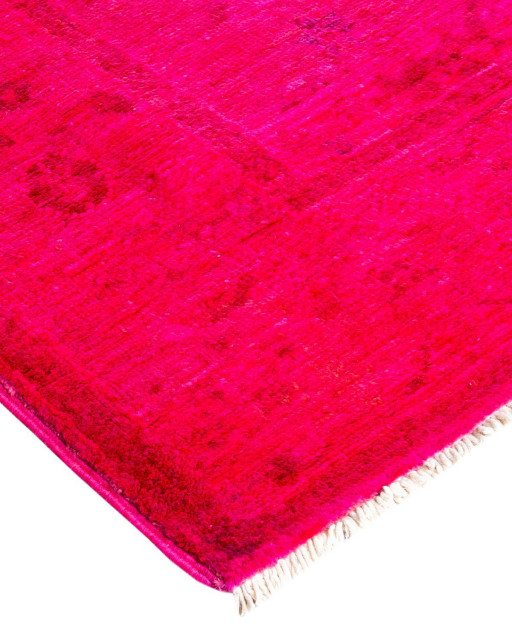 Vibrance, One-of-a-Kind Hand-Knotted Area Rug Pink, 4'6"x6'6 ...