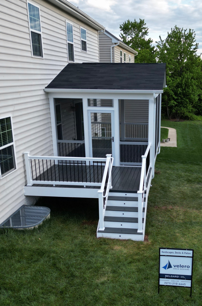 Trex Enhance Basics Clam Shell Deck with Screened Porch - Porch - DC ...