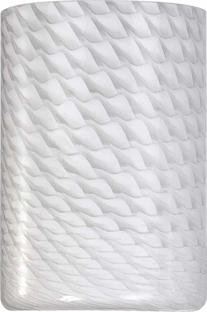 White Frit Glass, 4 x 4 x 6 - Contemporary - Lighting Globes And Shades ...