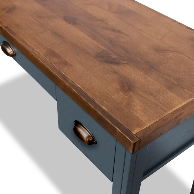 Legends Home Nantucket 53 inch Writing Desk, Blue Denim and Whiskey ...