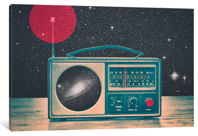 "Space Radio" by Victor Vercesi, Canvas Print, 18x12x1.5" - Midcentury ...