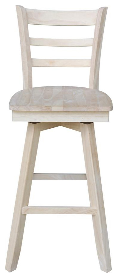 Emily Bar height Stool, Unfinished - Contemporary - Bar Stools And ...