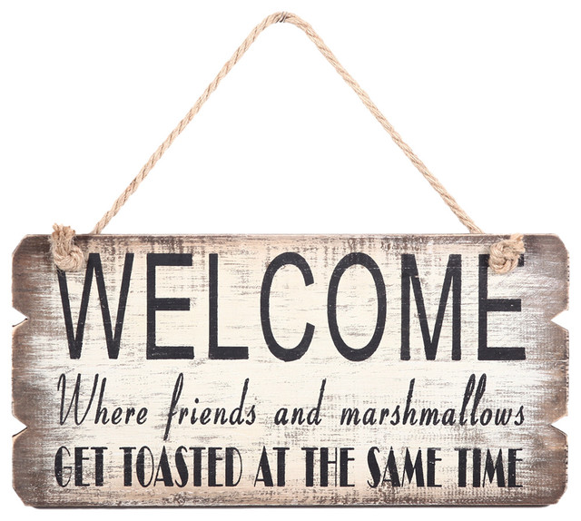 Wood Antique-Style Welcome Sign - Contemporary - Novelty Signs - by ... Wood Antique-Style Welcome Sign - Contemporary - Novelty Signs - by ...