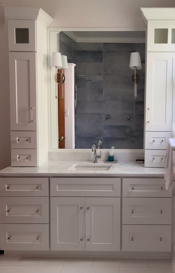 Bathroom Cabinet Hardware Placement
