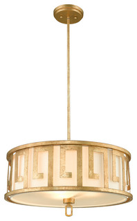 Lemuria Over the Island Pendant, istressed Gold - Transitional ...