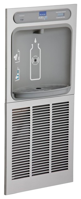 Elkay EZH2O In-Wall Bottle Filling Station, Filtered, 8 GPH, Stainless Steel - Hot Water ...