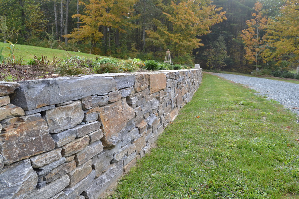Cornish Retaining Wall - Traditional - Burlington - by Old Goat Masonry ...