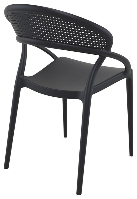 Compamia Sunset Dining Chair Black, Set of 2 - Transitional - Outdoor ...