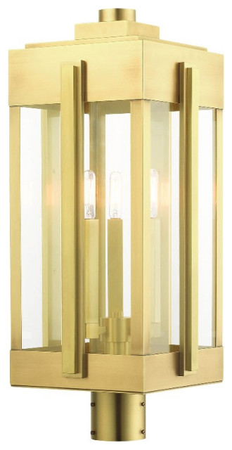 3 Light Outdoor Post Top Lantern in Style - 10.25 Inches wide by 24.5 ...